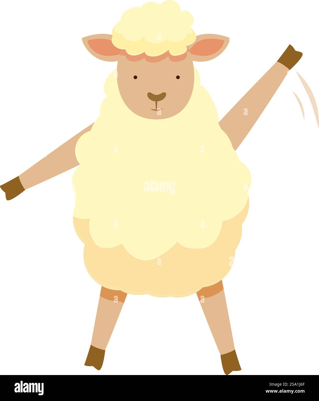 Lamb saying hello icon cartoon vector. Nature animal. Cute farm sheep ...