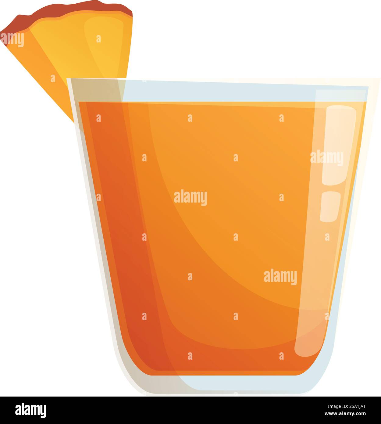 Alcoholic cocktail icon cartoon vector. Summer party. Fruits glass gin ...
