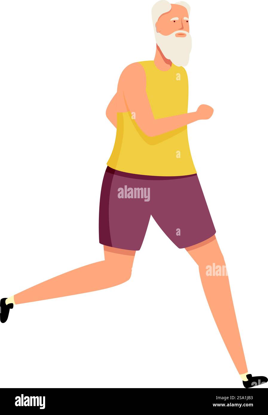 Care run older person icon cartoon vector. Fitness care. Training ...