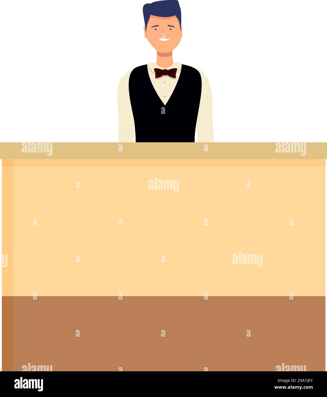 Cute receptionist icon cartoon vector. Work business. Adult desk ...