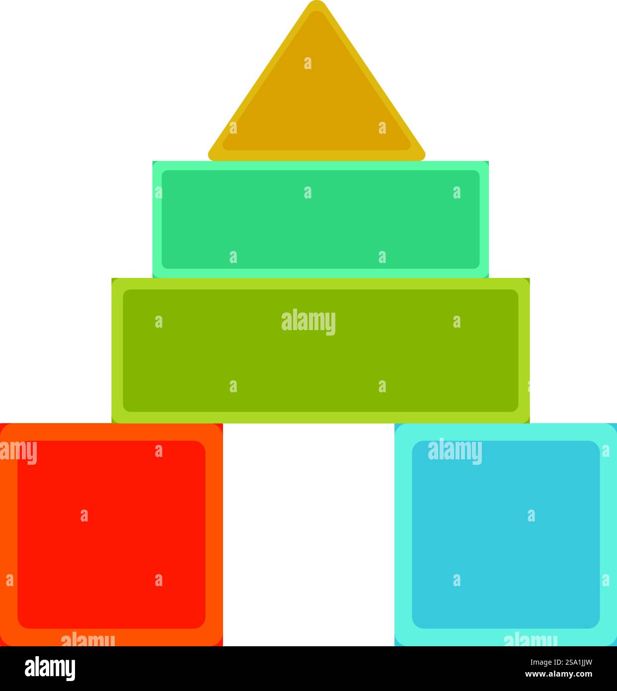 Children building blocks icon cartoon vector. Castle play. Child shape ...