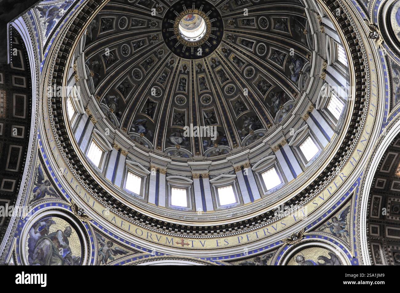 St Peter's Basilica, Impressive dome structure with window arrangement ...