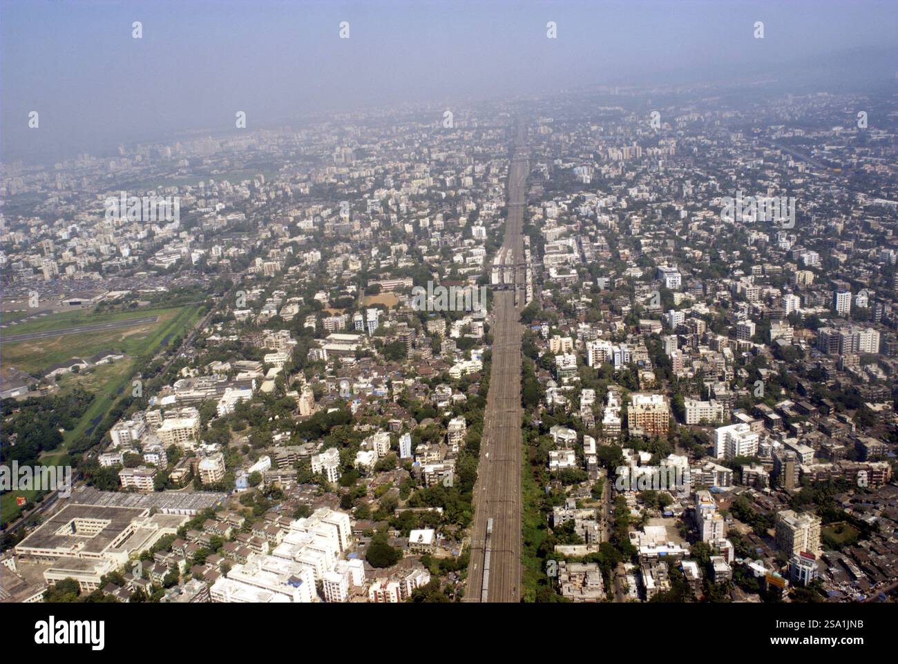 Aerial view of Mumbai's western suburbs seen by aircraft, Bombay Mumbai ...