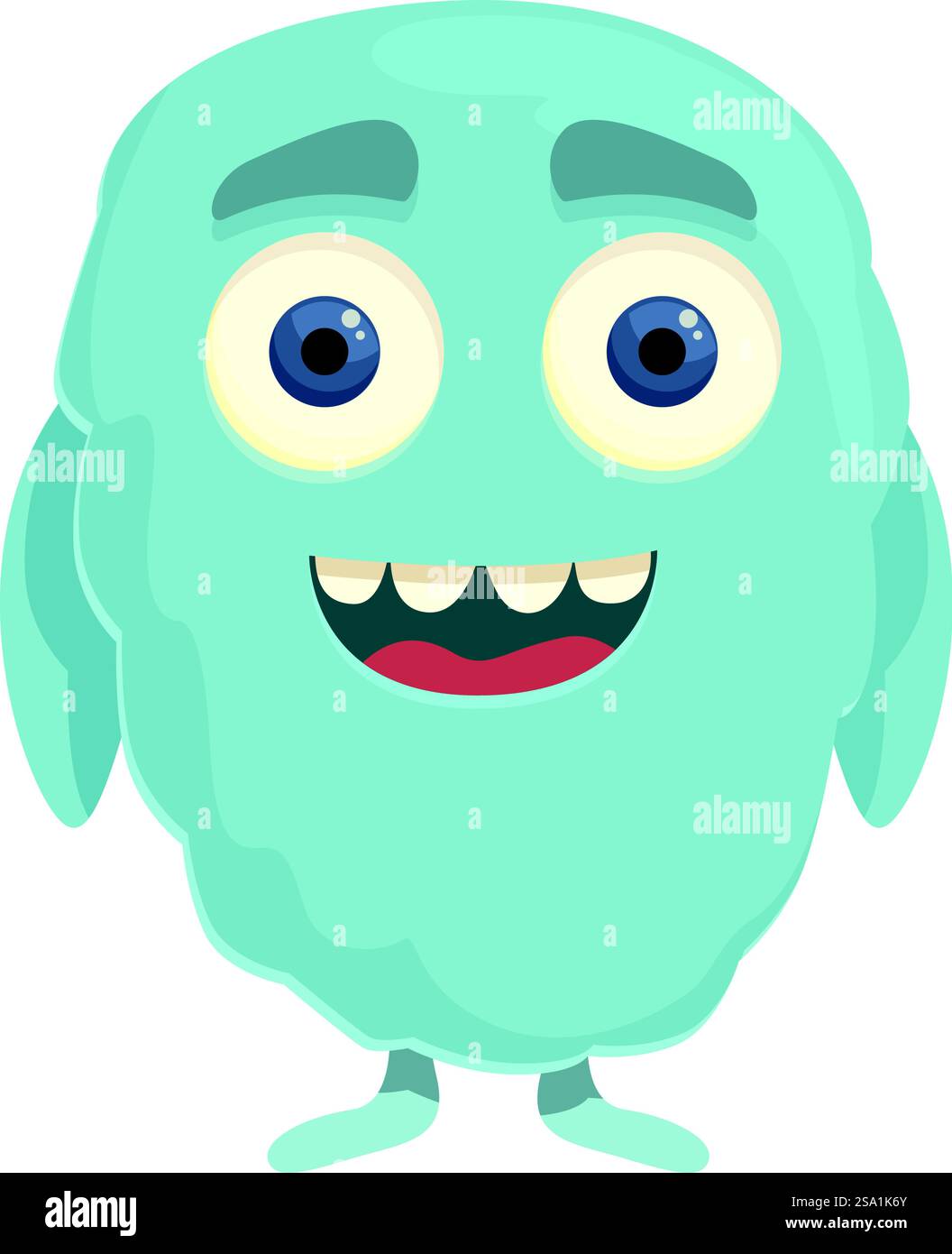 Scary monster icon cartoon vector. Troll fun. Creature element color ...