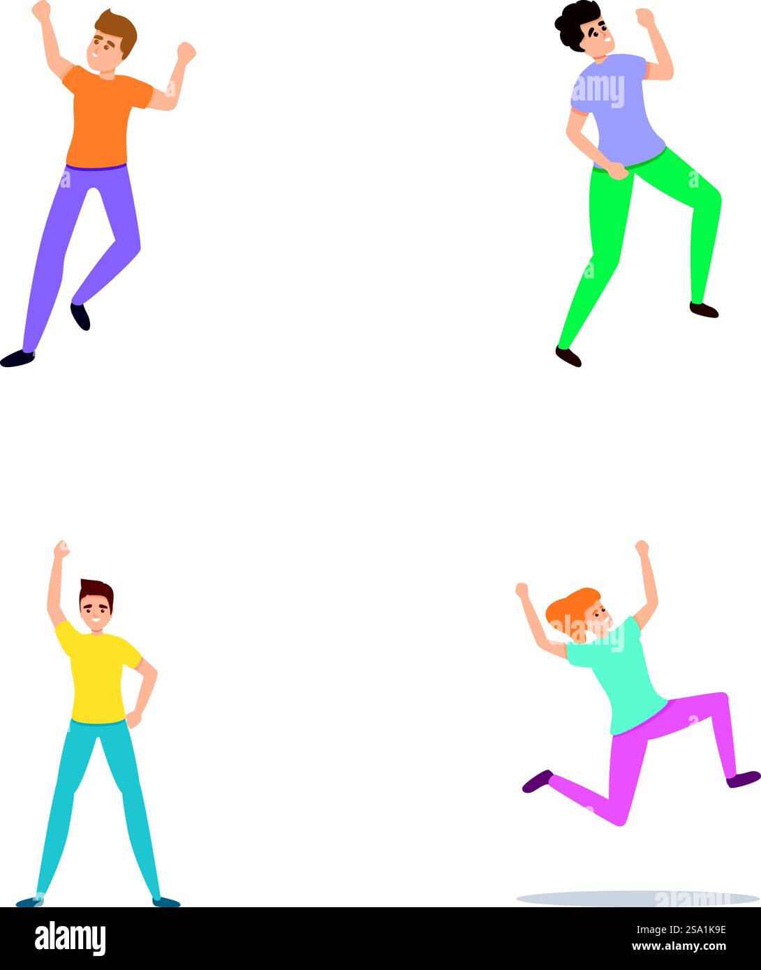 Hyperactivity icons set cartoon vector. Attention deficit hyperactivity ...