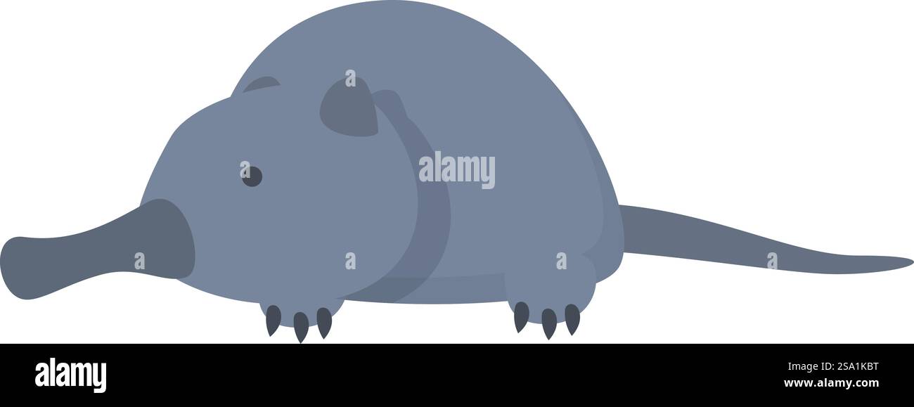 Exotic desman icon cartoon vector. Shrew mammal. Happy old card. Exotic ...