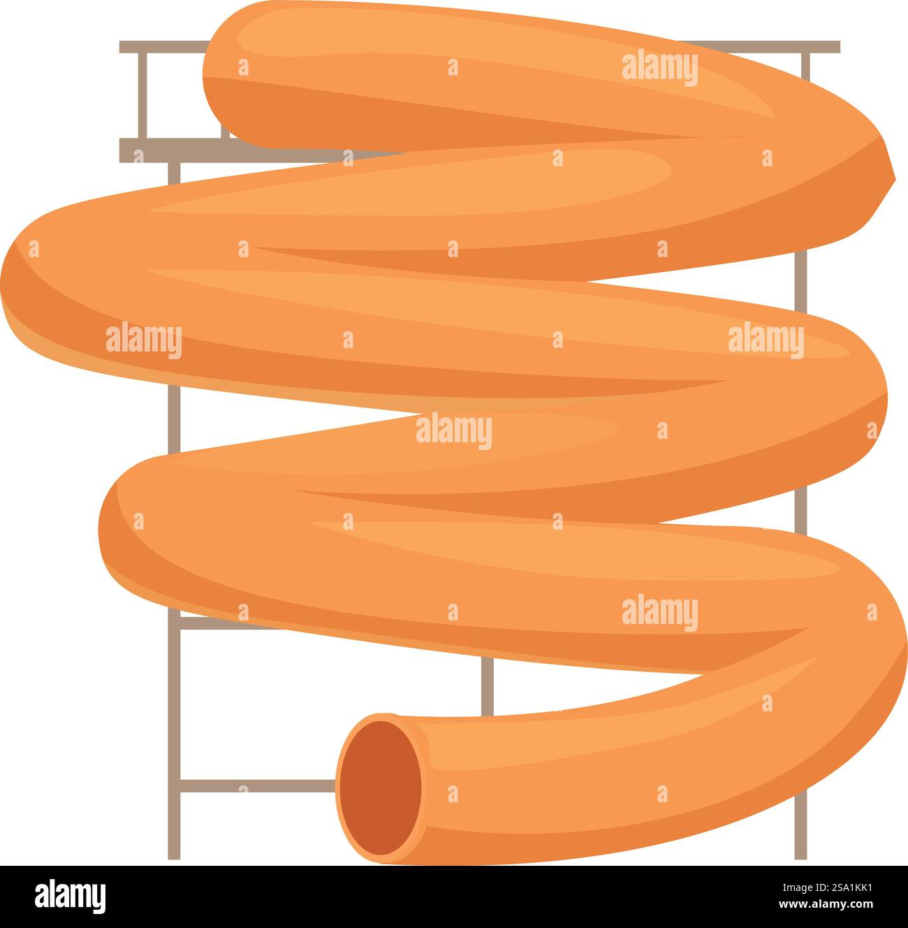 Aquapark slide icon cartoon vector. Water sea wave. Holiday vacation ...