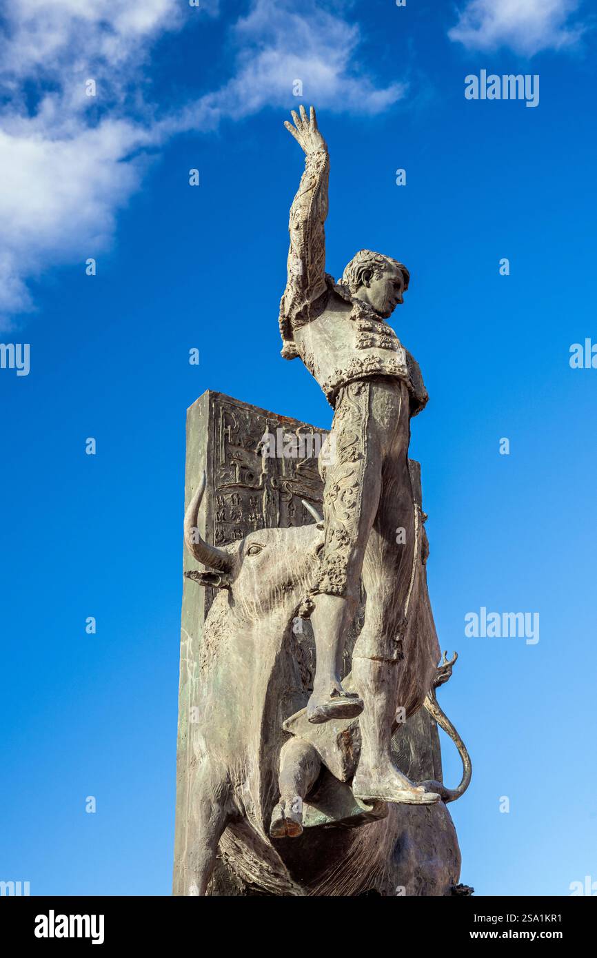 Statue of Spanish bullfighter Jose Cubero Sanchez, Plaza de Toros de ...