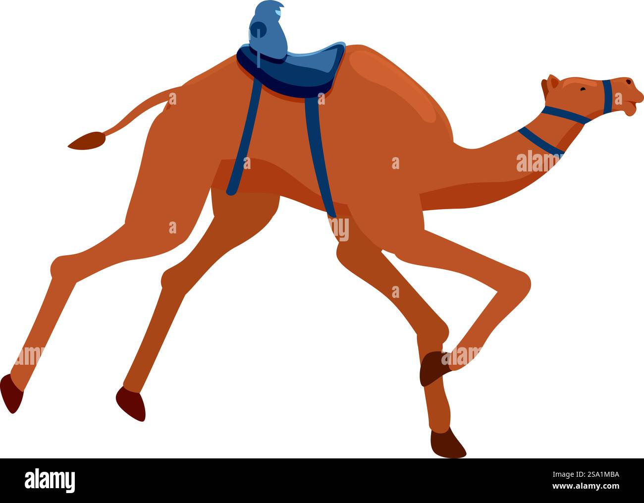 Rider on sport camel icon cartoon vector. Speed farming. Gallop ...