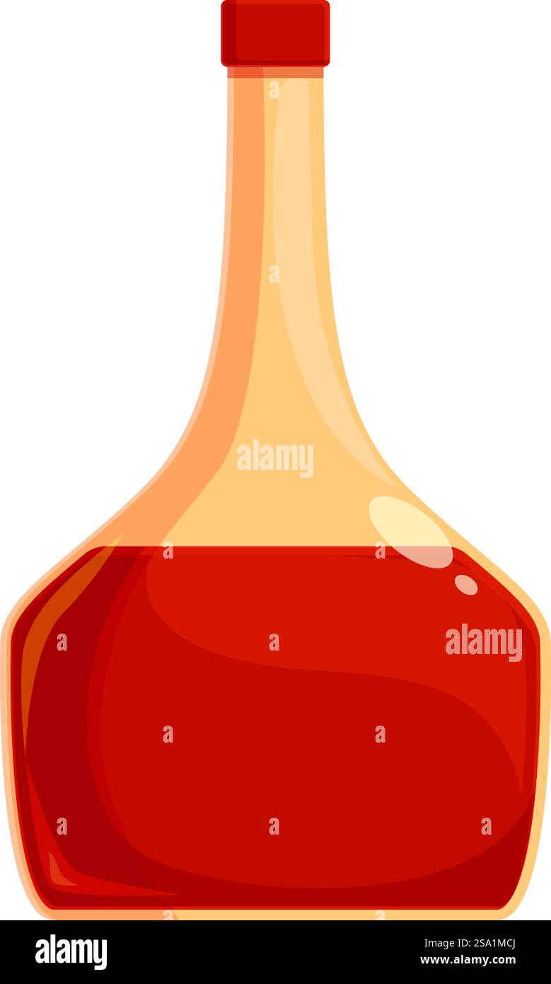 Long bottle syrup icon cartoon vector. Maple stack. Sweet bottle diet ...