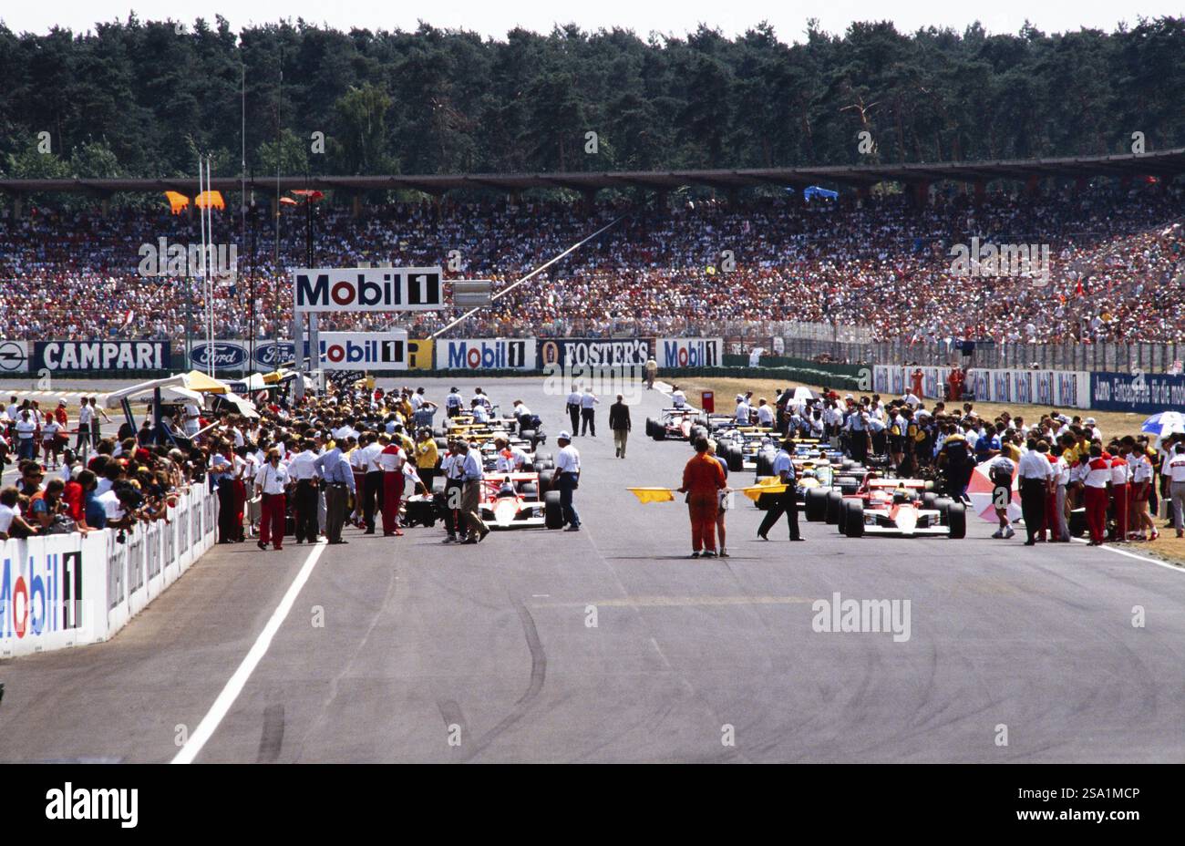 Formula 1 starting grid for the German Grand Prix on the Hockenheimring ...