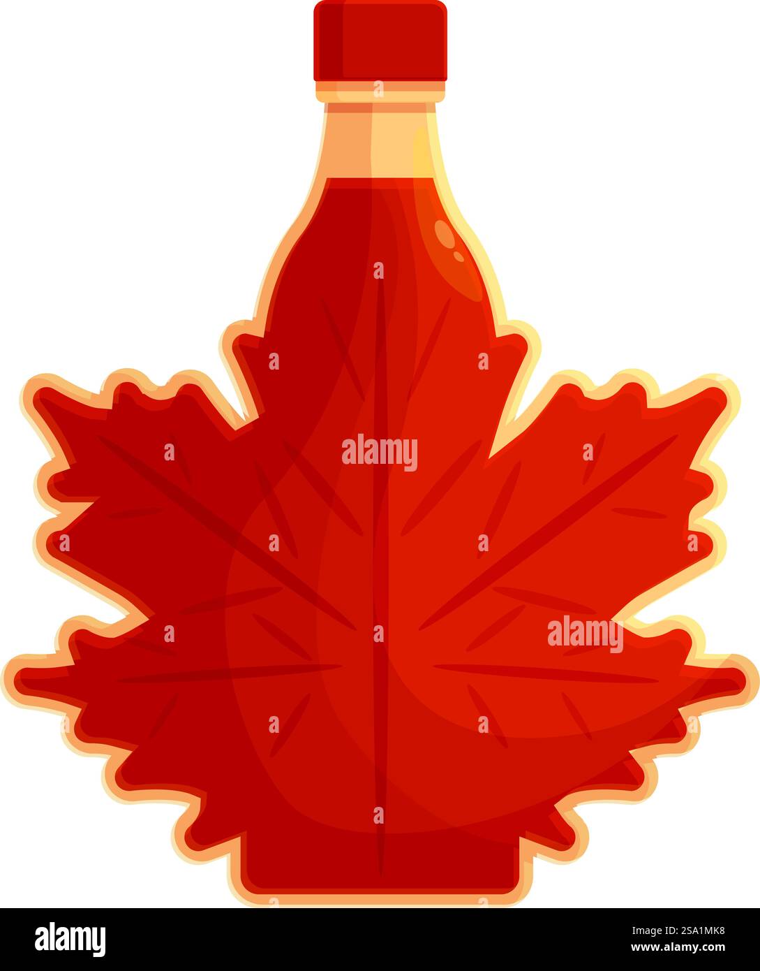 Maple leaf syrup icon cartoon vector. Canada leaf branded. Sugar splash ...