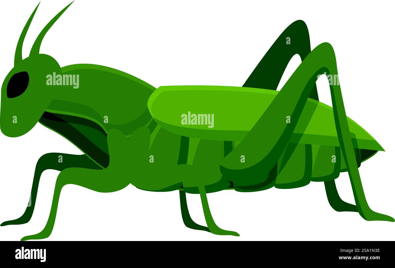 Funny grasshopper icon cartoon vector. Mascot fly insect. Bug nature ...