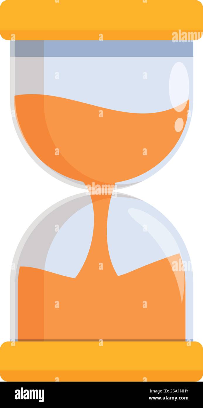 Hourglass creative idea icon cartoon vector. Launch left process ...