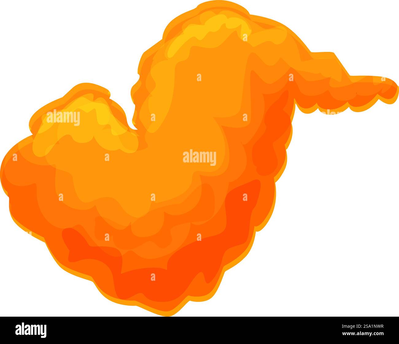 Spicy chicken wings icon cartoon vector. Deep bucket. Food bowl meal ...