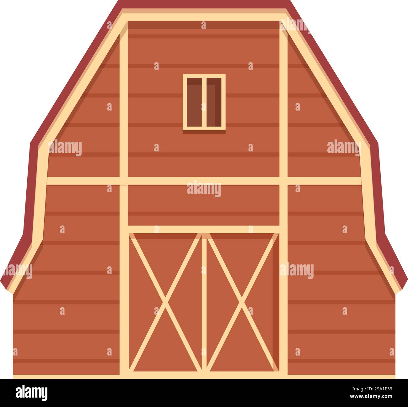 Wooden barn house icon cartoon vector. Land nature stable. Domestic ...