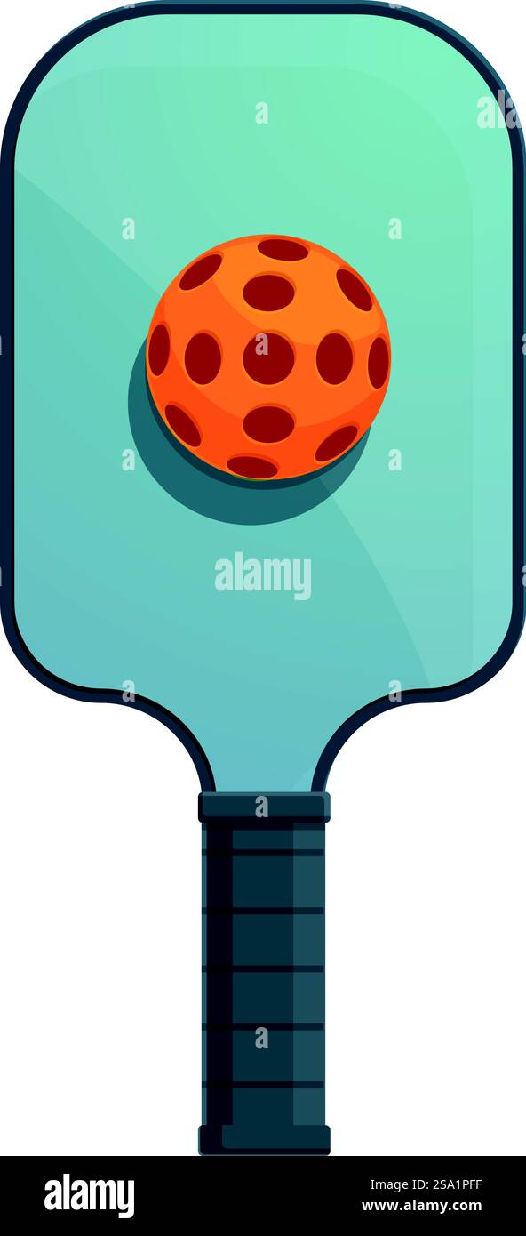 Team tennis paddle icon cartoon vector. Racket pickleball. Community ...