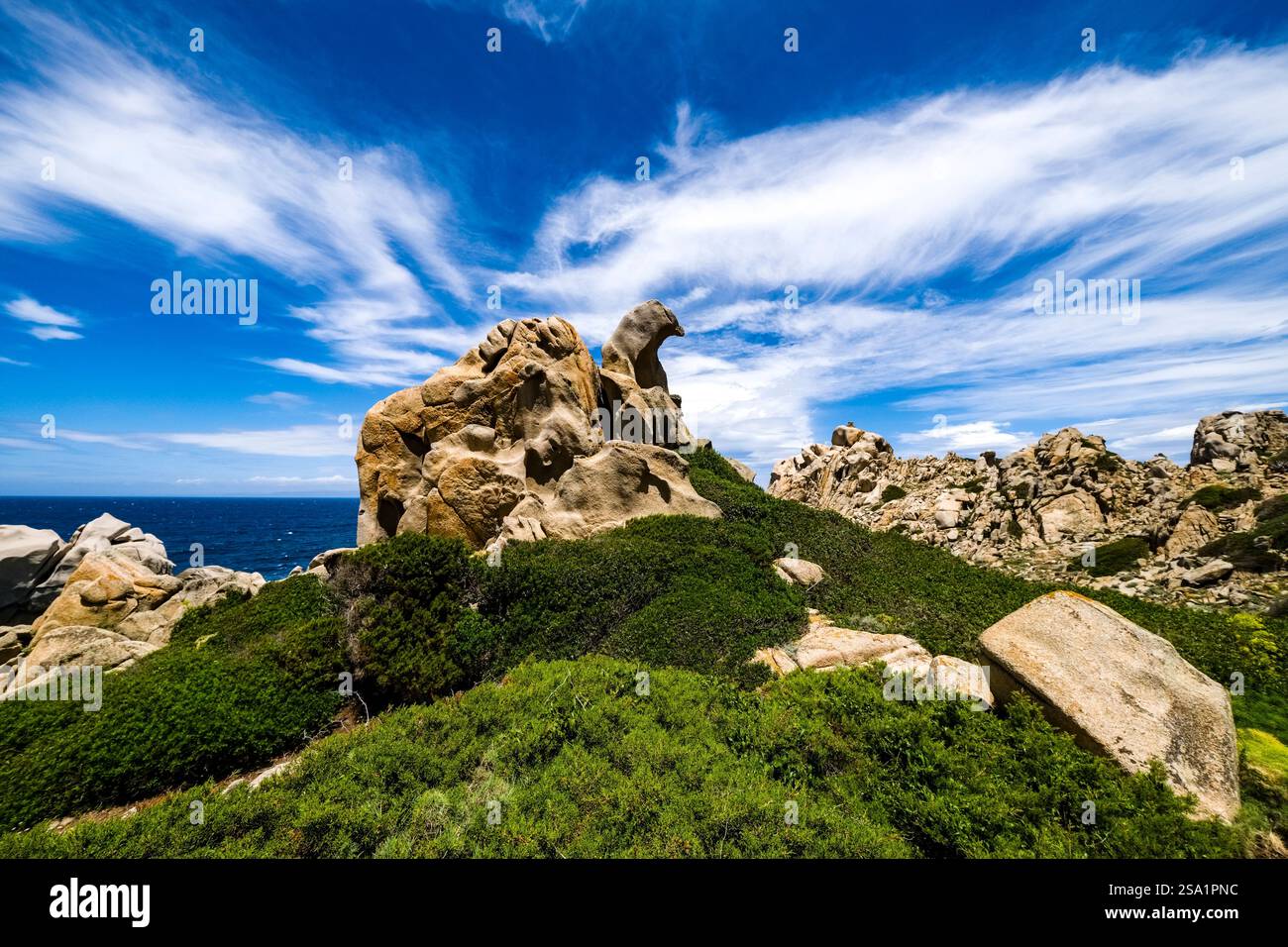 Bizarre granite rock formations on Capo Testa, the northernmost point ...