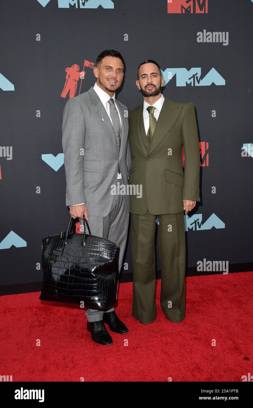 Charly Defrancesco (L) and Marc Jacobs arriving at the 2019 MTV Video ...