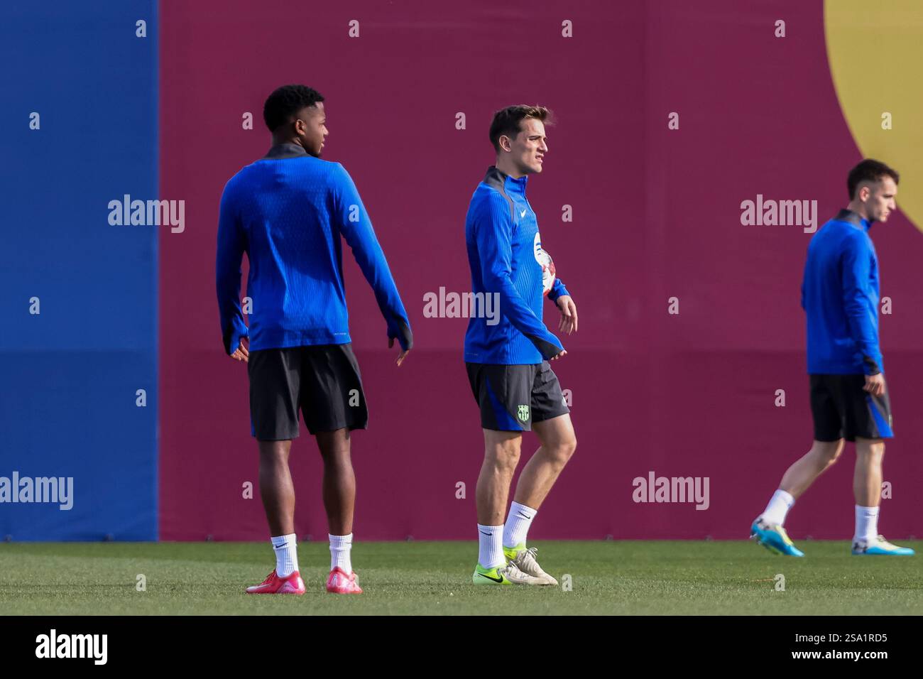Pablo Martin Gavira Gavi and Ansu Fati during the training day of FC ...