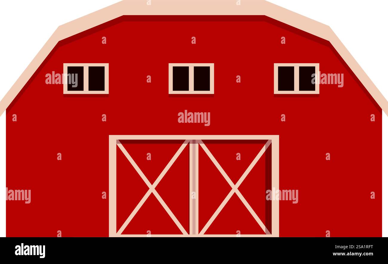 Red farm barn icon cartoon vector. Piglet domestic animal. Farmer meat ...