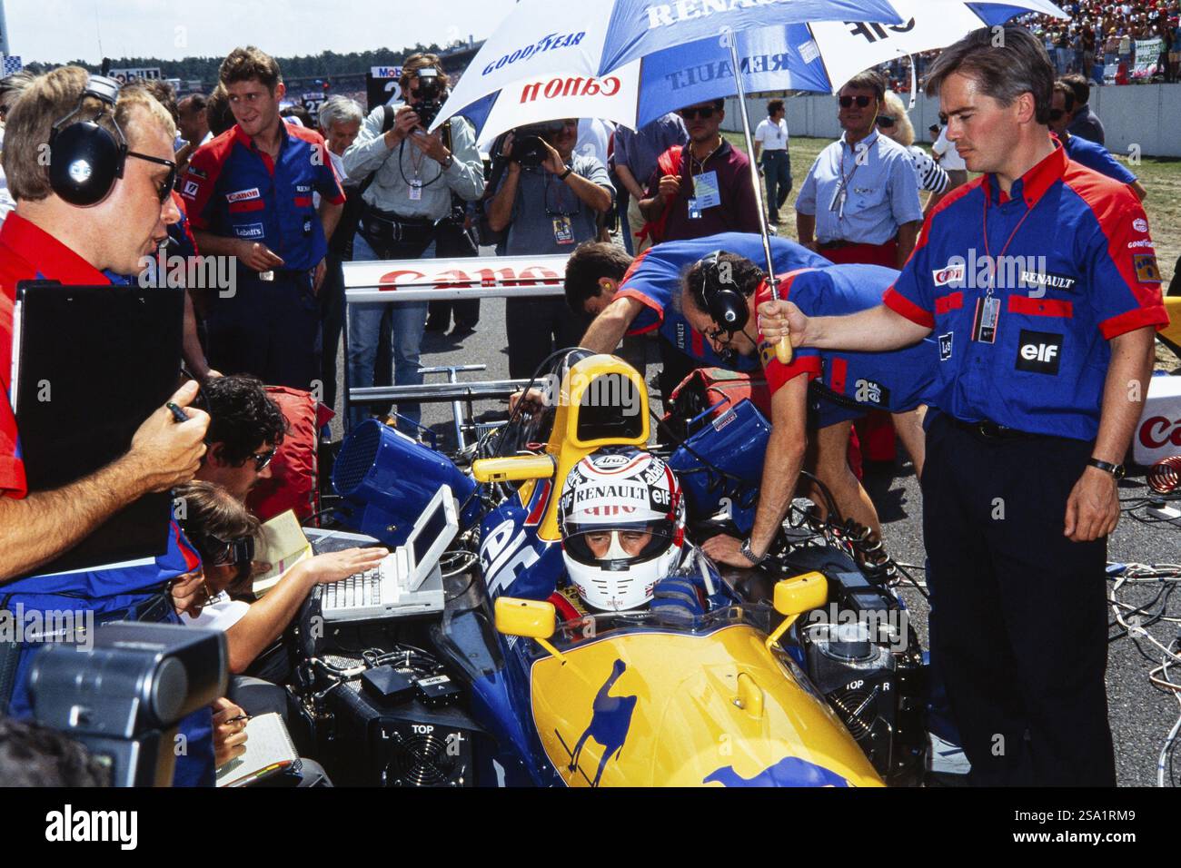 Nigel Mansell, Formula 1, Team Williams Renault, car FW14, engine ...