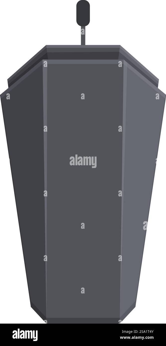 Microphone tribune icon cartoon vector. Element mic. Pulpit speaker ...