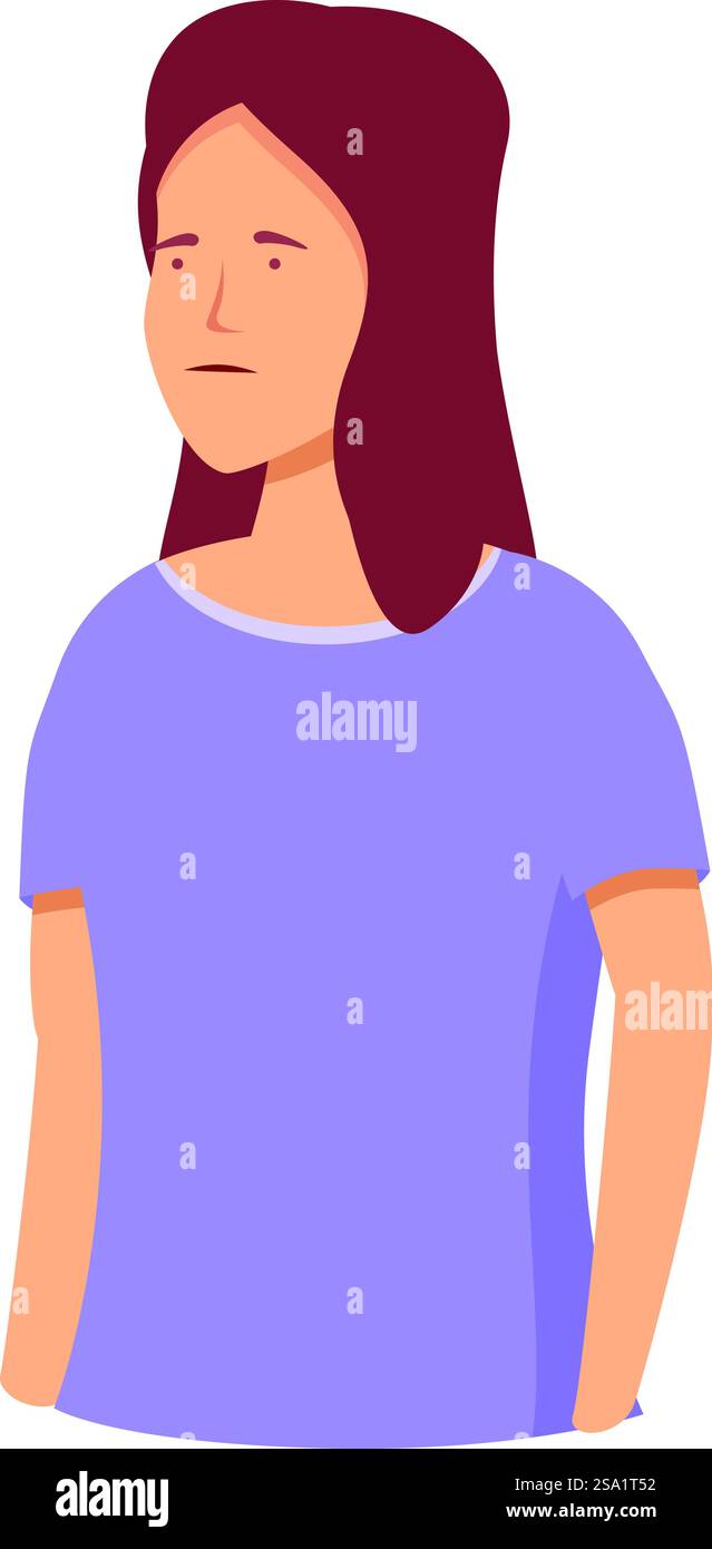 Sad woman face icon cartoon vector. Business talk. Chat face ...