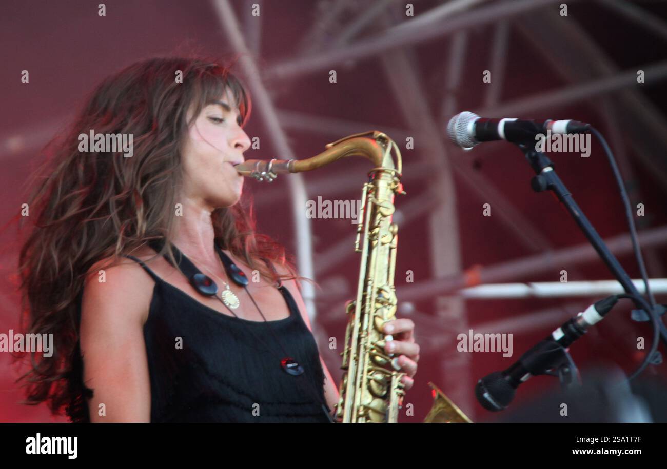 The Zutons Performing Live during The Big Feastival, Kingham ...