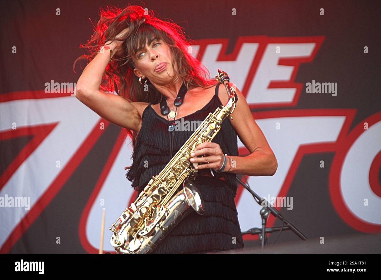 The Zutons Performing Live during The Big Feastival, Kingham ...