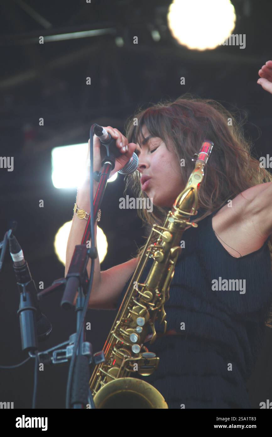 The Zutons Performing Live during The Big Feastival, Kingham ...