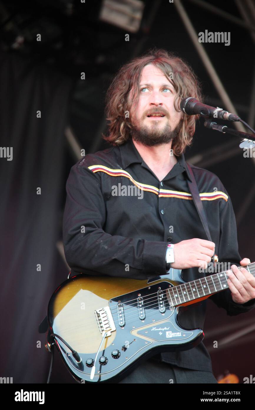 The Zutons Performing Live during The Big Feastival, Kingham ...