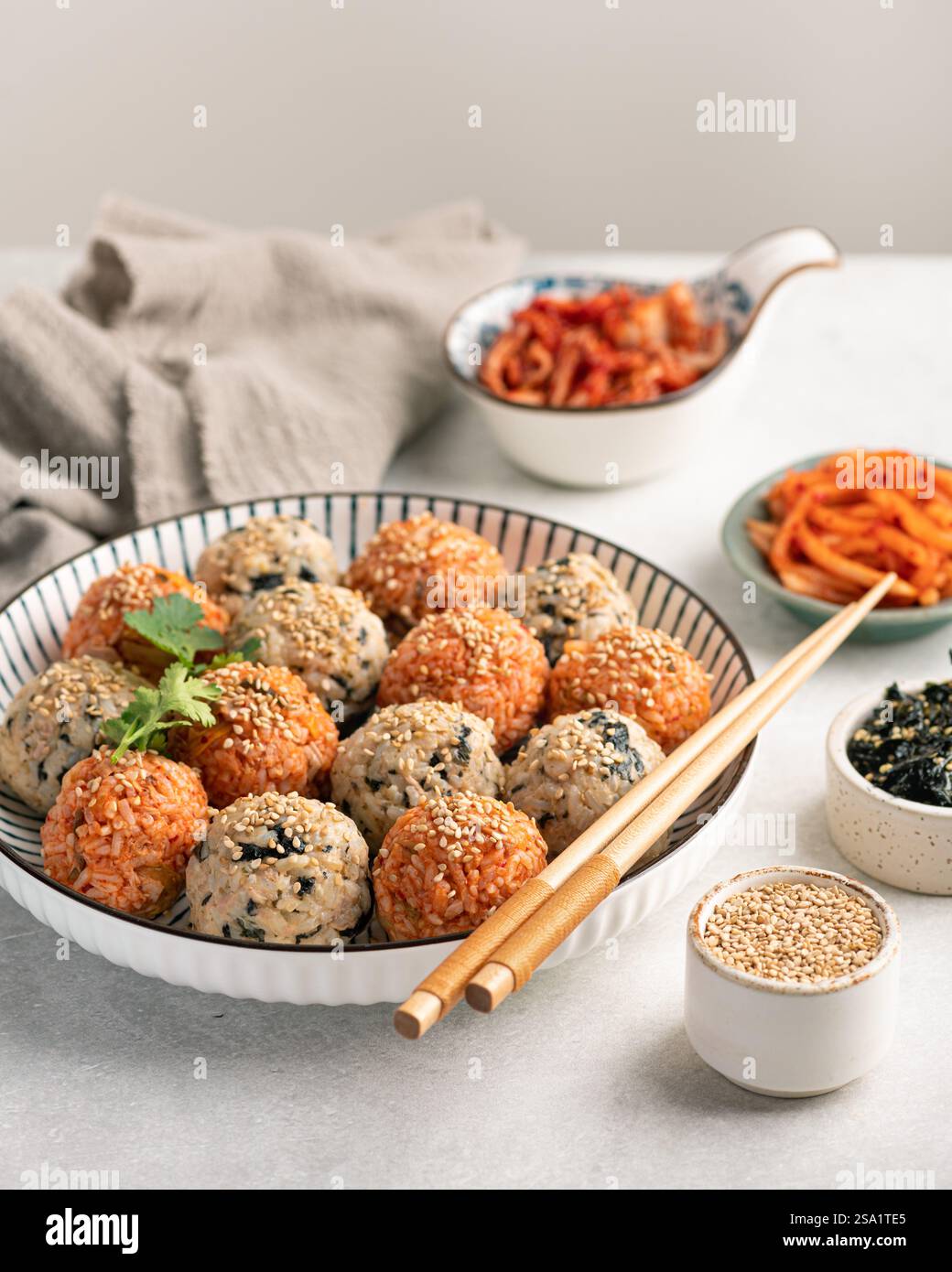 Korean Rice Balls (Jumeokbap Stock Photo - Alamy