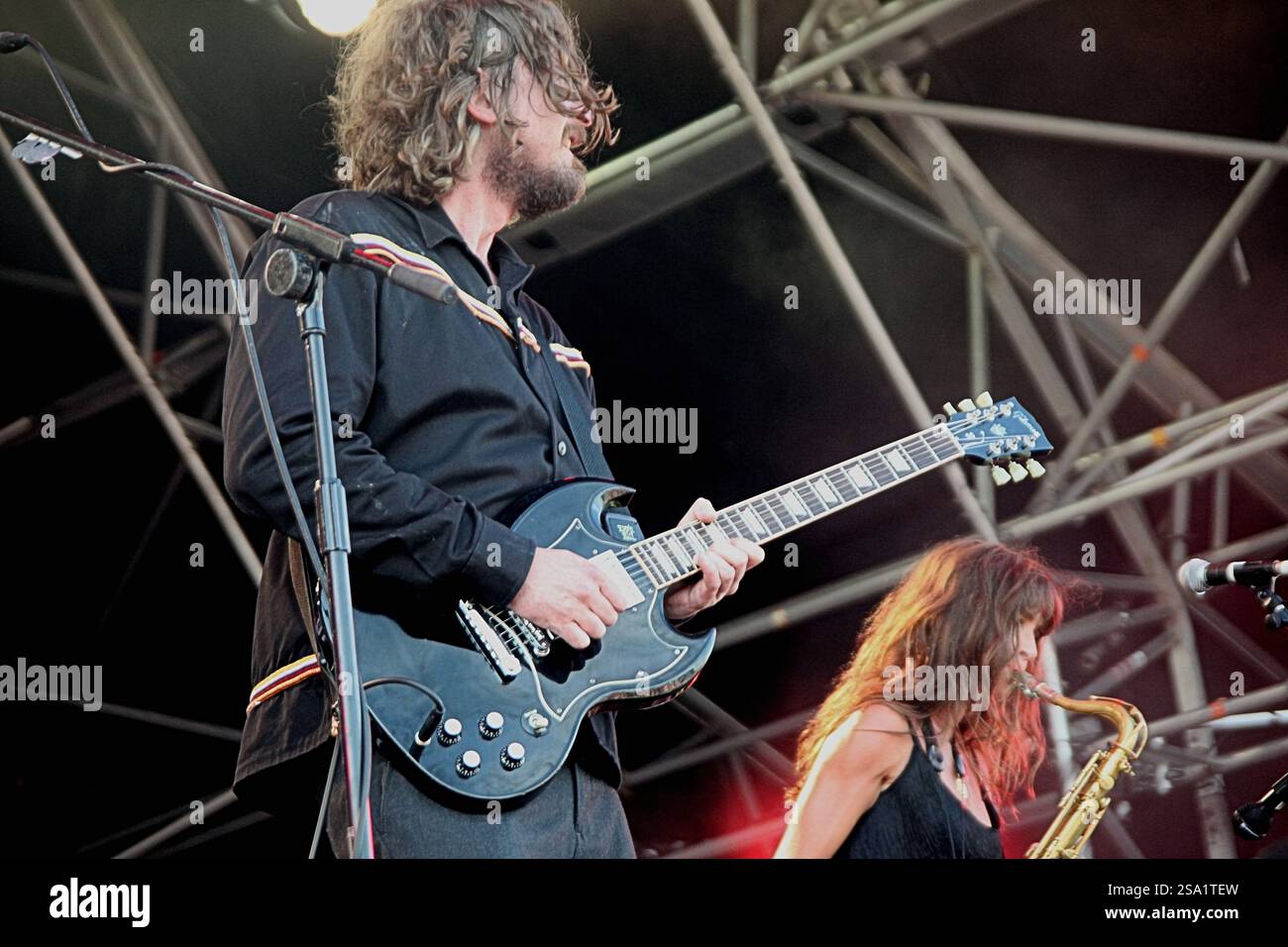 The Zutons Performing Live during The Big Feastival, Kingham ...