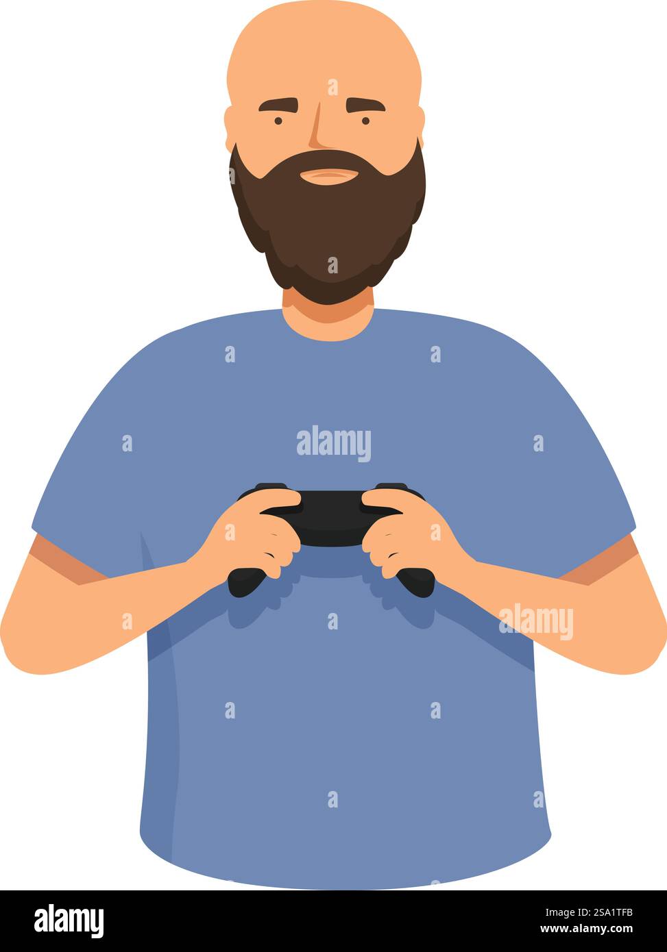 Bearded young gamer icon cartoon vector. Digital room tv. Friend online ...