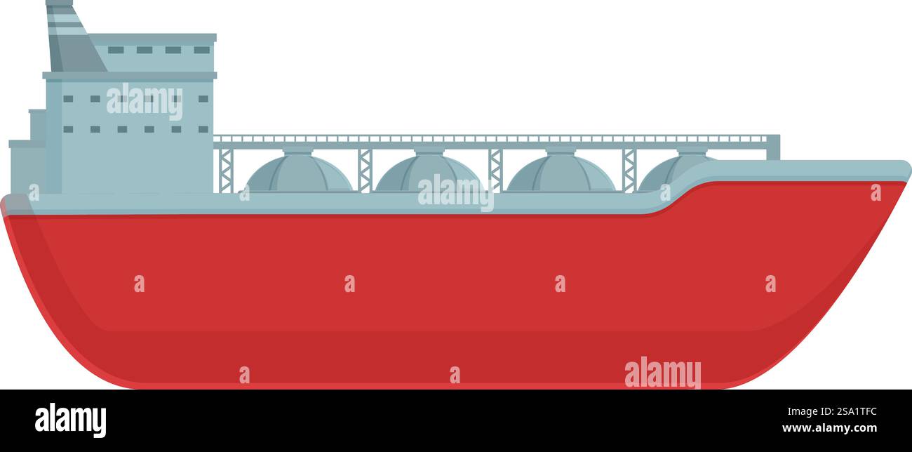 Gas ship carriage icon cartoon vector. Supply based. Power sea energy ...
