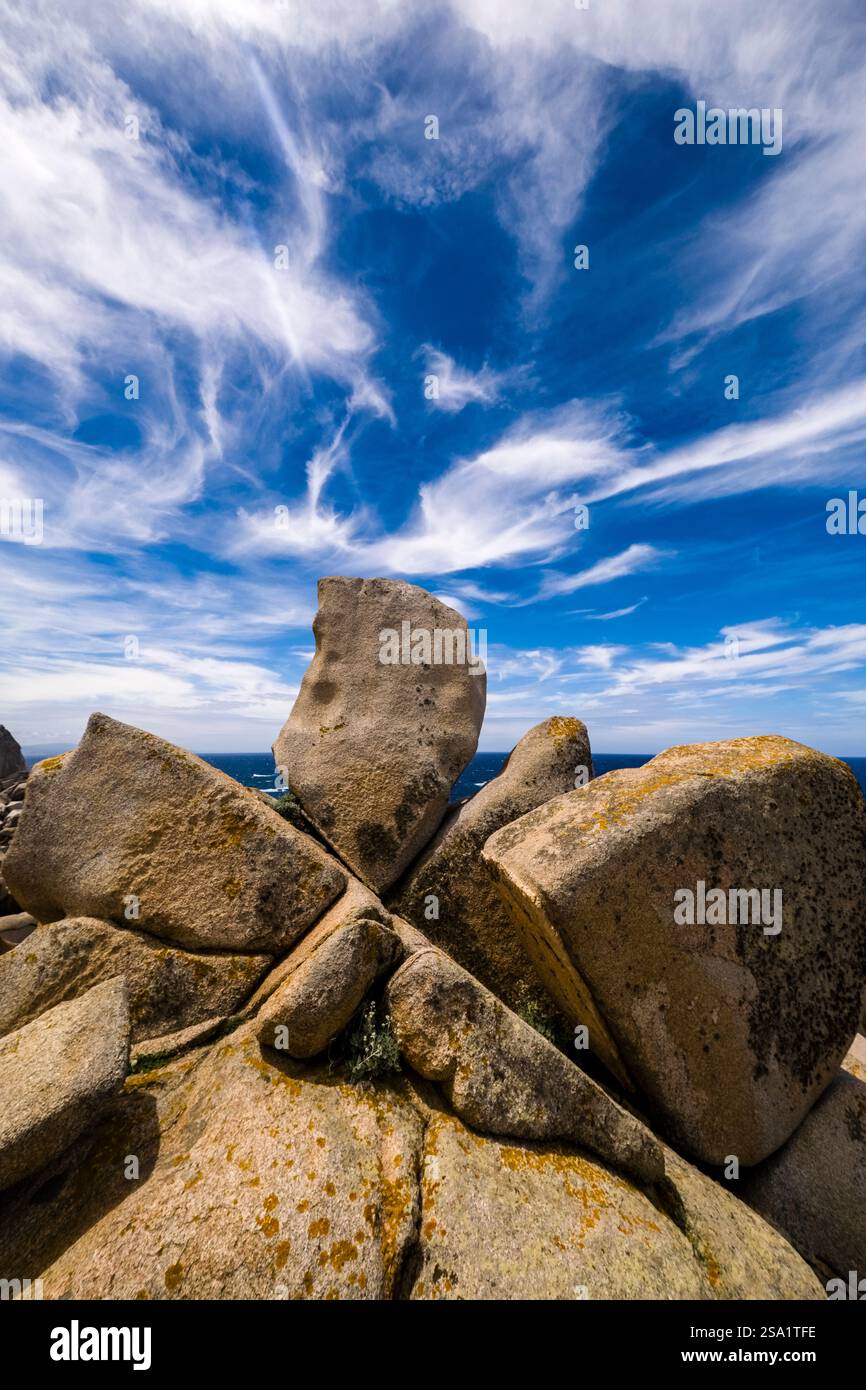 Bizarre granite rock formations on Capo Testa, the northernmost point ...