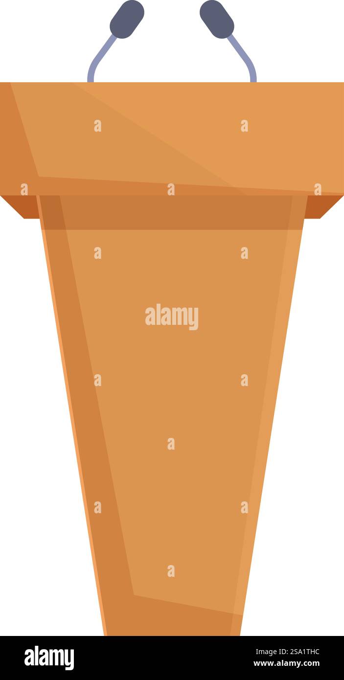 Stage tribune icon cartoon vector. Speaker orator. Speech debate ...