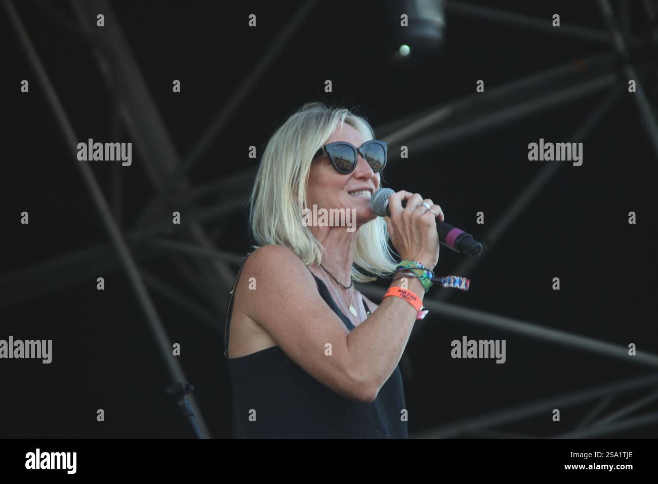 Jo Wiley Performing Live during The Big Feastival, Kingham, Oxfordshire ...