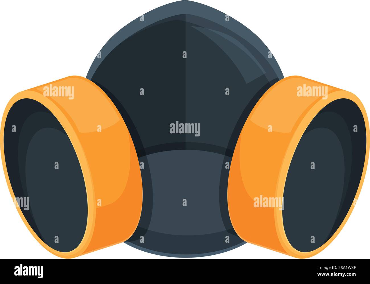 Mine worker gas mask icon cartoon vector. Health protection. Sector ...