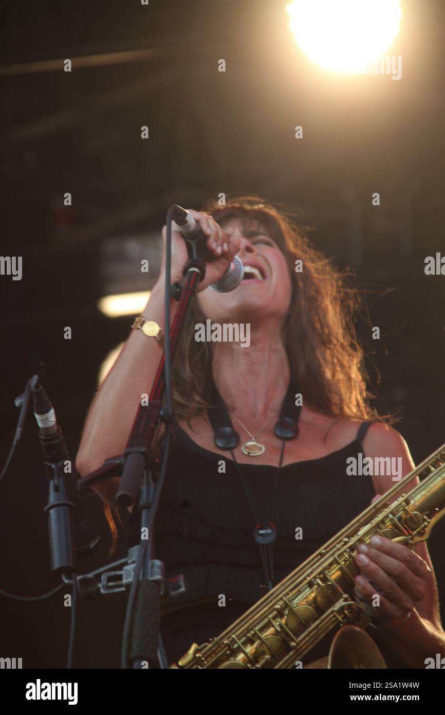 The Zutons Performing Live during The Big Feastival, Kingham ...