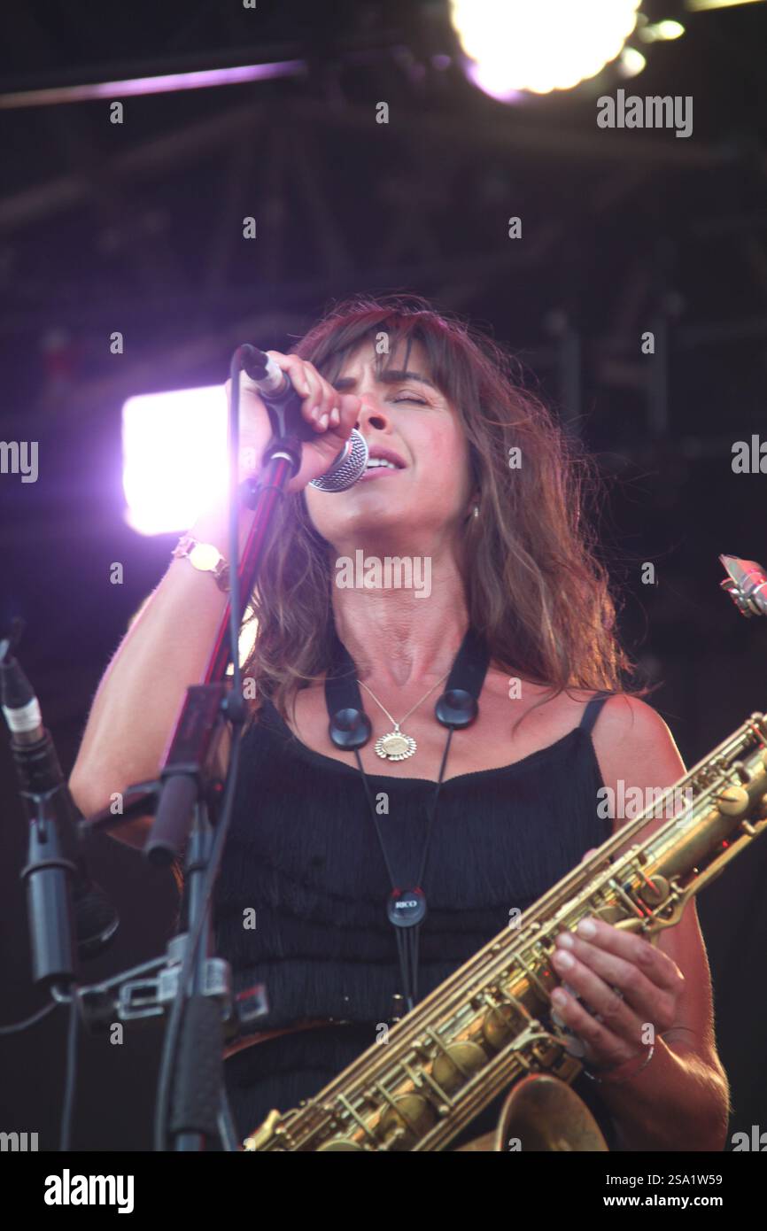 The Zutons Performing Live during The Big Feastival, Kingham ...