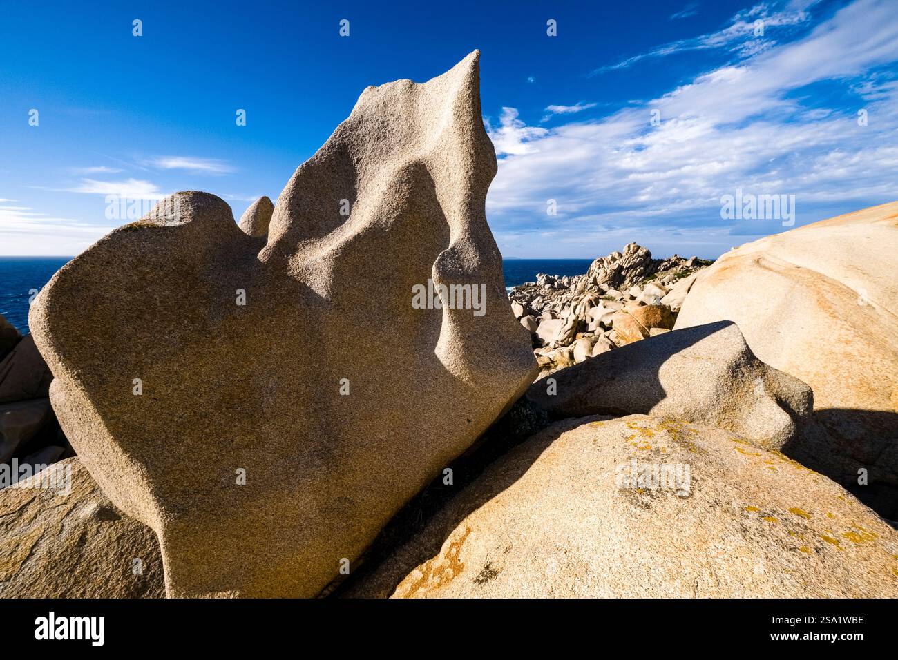 Bizarre granite rock formations on Capo Testa, the northernmost point ...