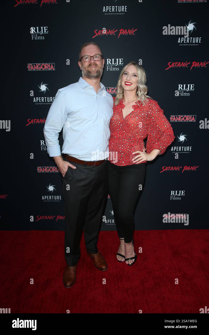 Brandon Jones and Danielle Hawthorne at the 'Satanic Panic' film ...