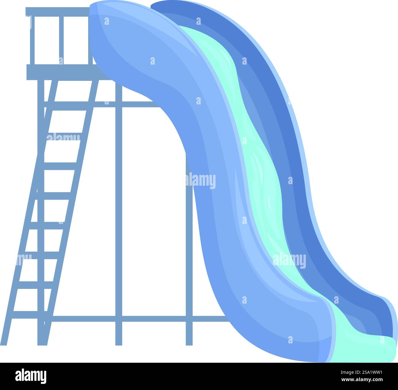 Kids water slide icon cartoon vector. Body aqua. Air beach party ...