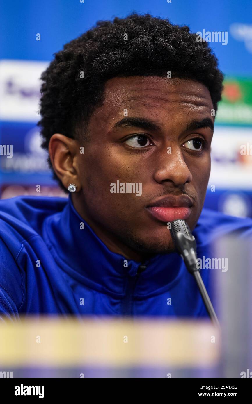 Alejandro Balde attends his press conference during the training day of ...