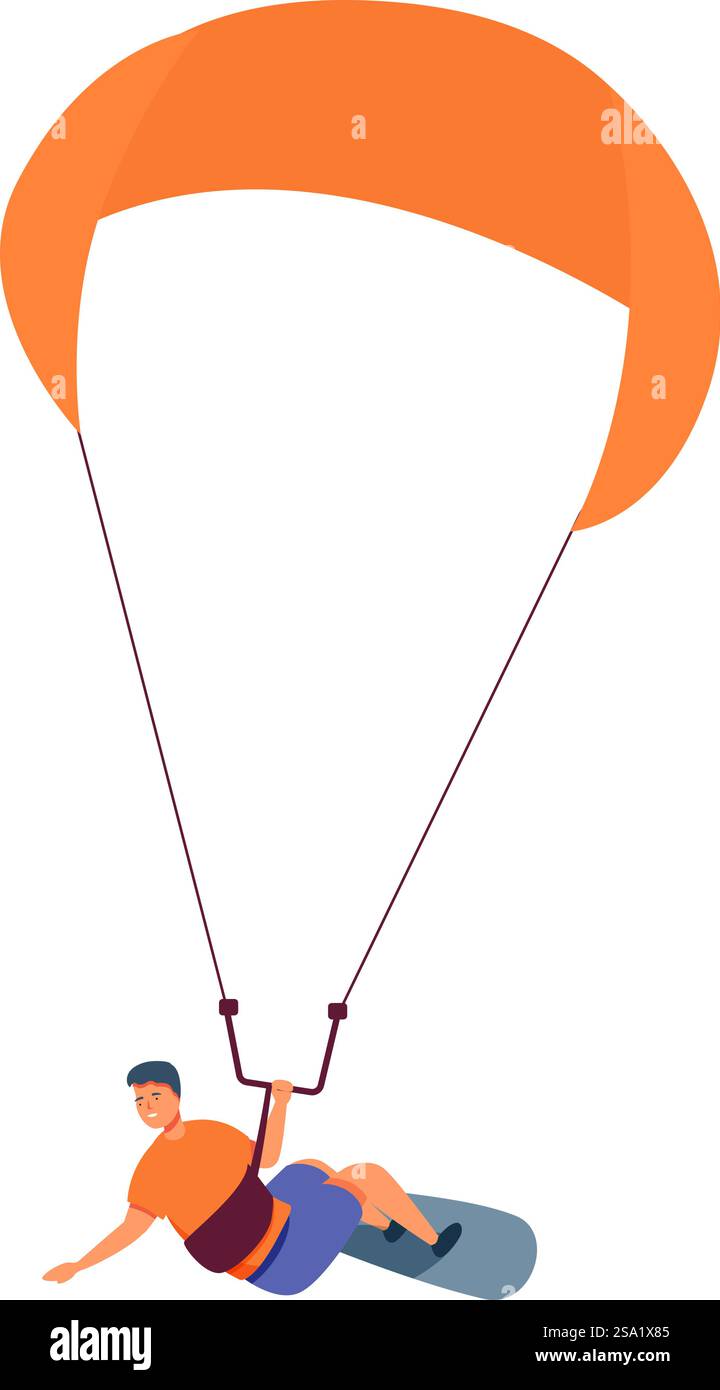 Sport freestyle action icon cartoon vector. Extreme equipment. Sea ...