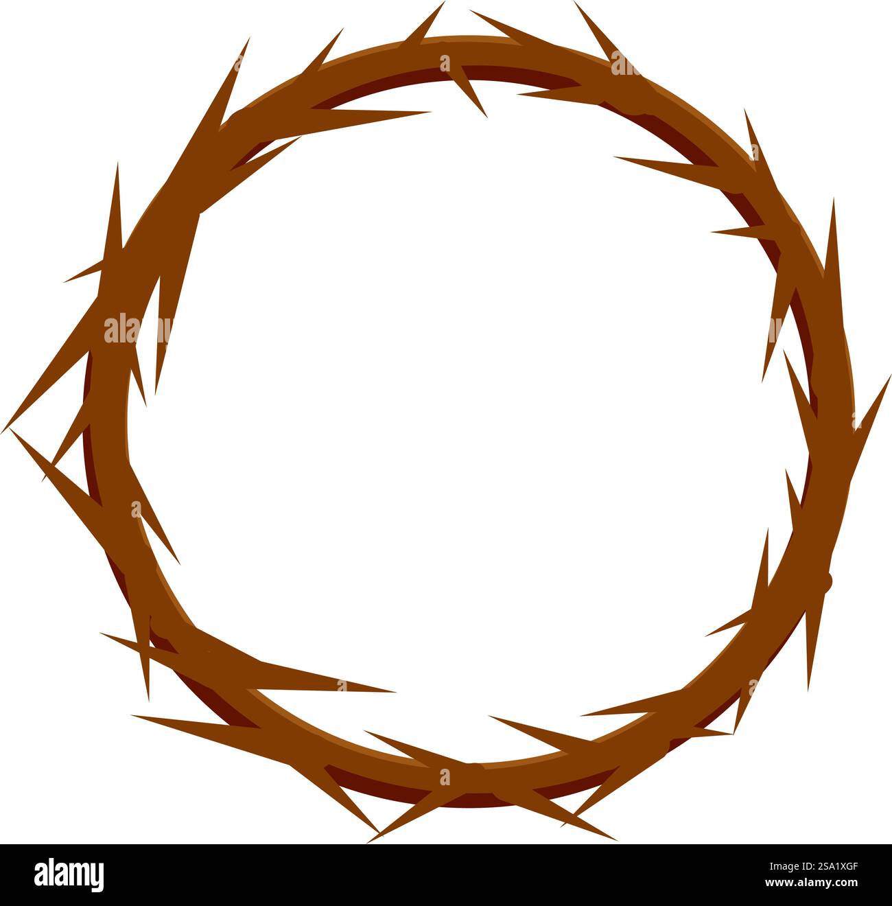 Christ spike crown icon cartoon vector. Holy Easter week. Cross ...