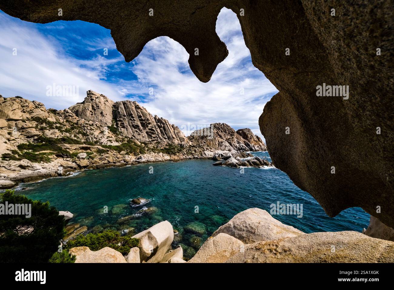Bizarre granite rock formations in Val di Luna, Valle della Luna, on ...