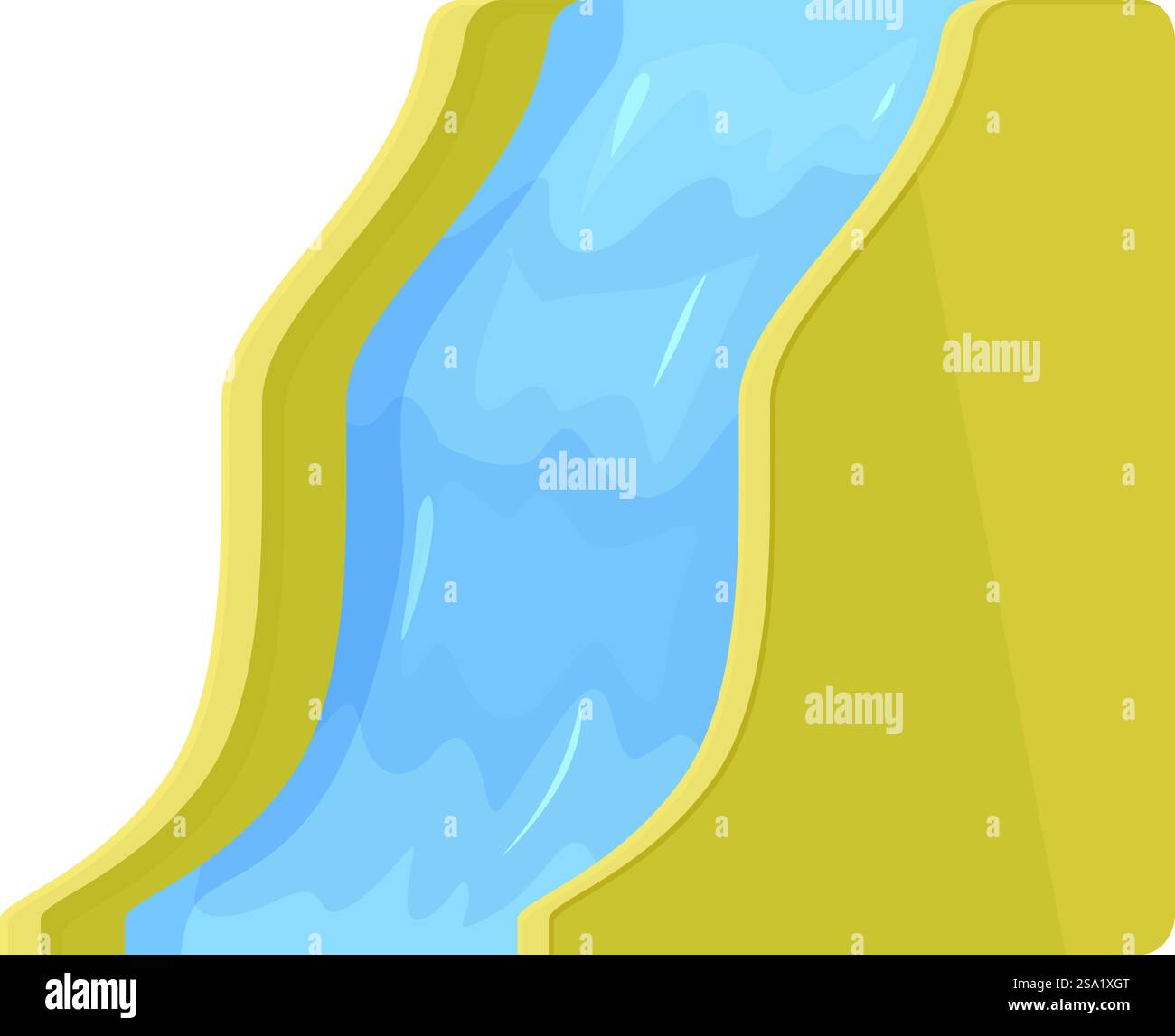 Water slide party icon cartoon vector. Summer vacation. Play air body ...